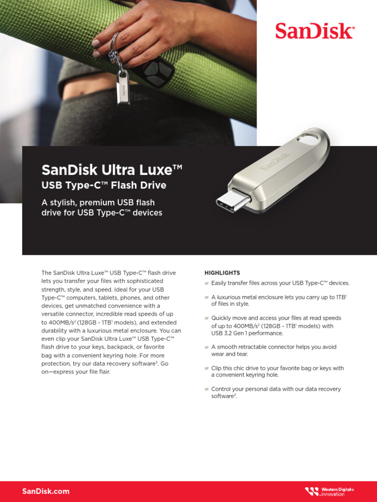 Data Sheet Ultra Luxe Usb Type C | PDF