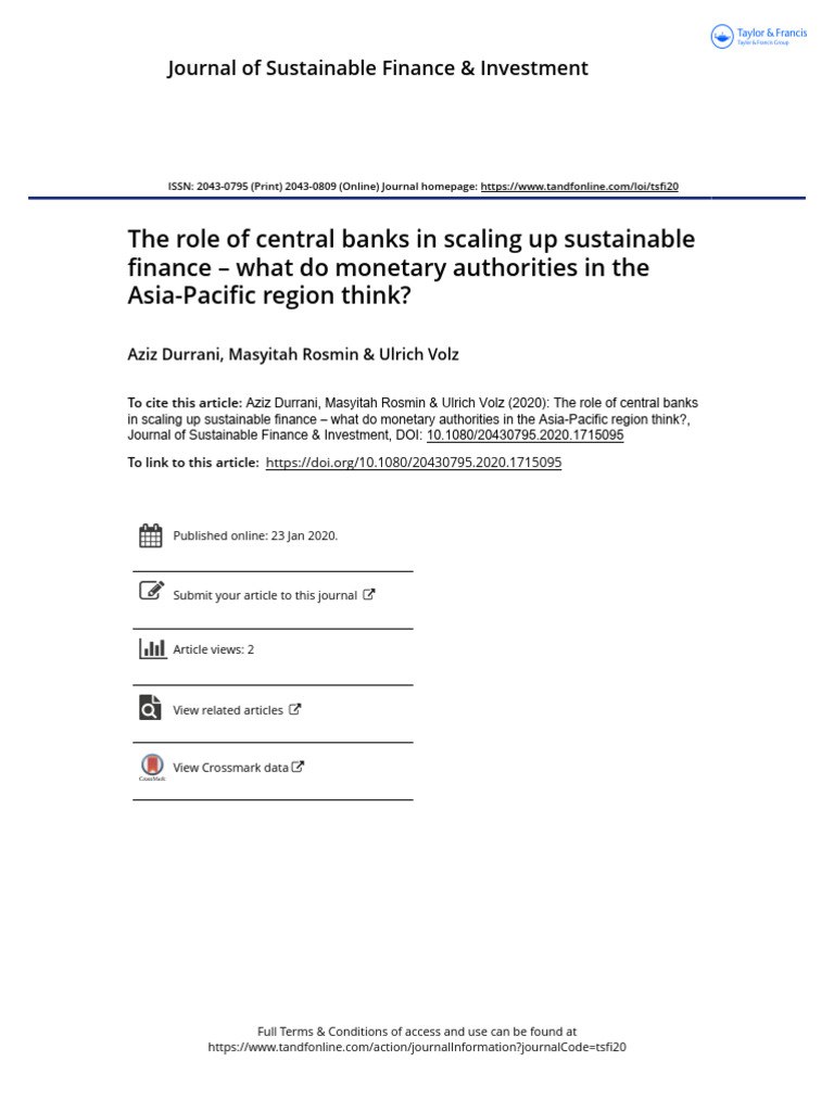 The Role of Central Banks | PDF