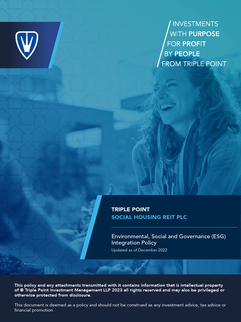 Triple Point Social Housing ESG Integration Policy 2022 | PDF