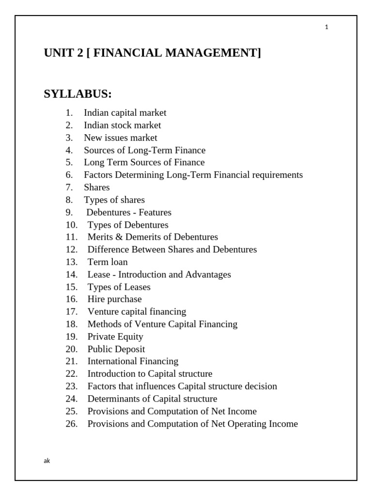 FM Unit 2 | PDF | Equity (Finance) | Stocks