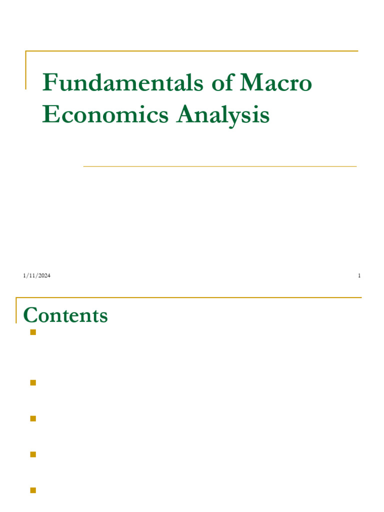 Macro Economics Module 1 | PDF