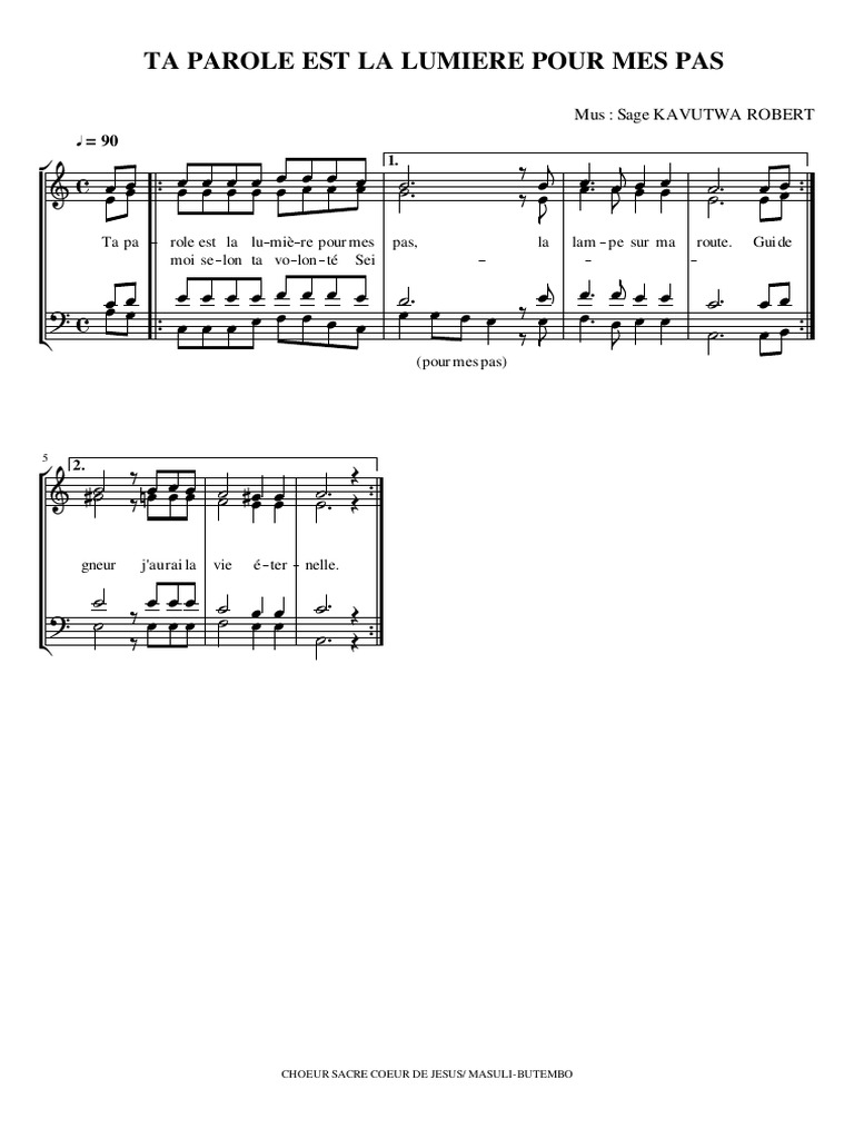 Ta Parole Est La Lumiere de Mes Pas | PDF