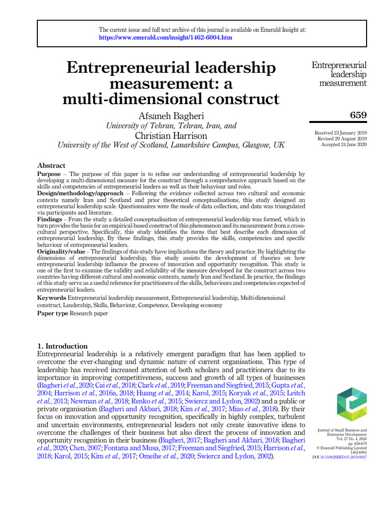 EL Measurement A Multidimensional Construct - INTRUMENT EL | PDF