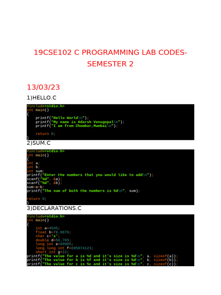 C Programming Archives | PDF