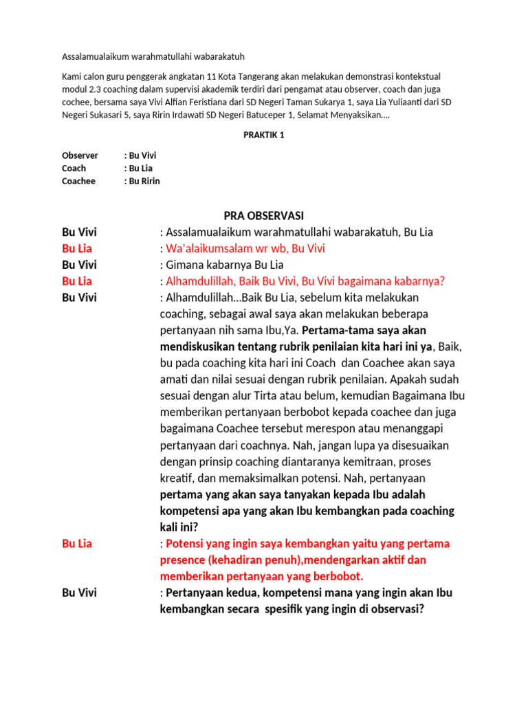 Teks Demonstrasi Kontekstual Modul 2.3 | PDF