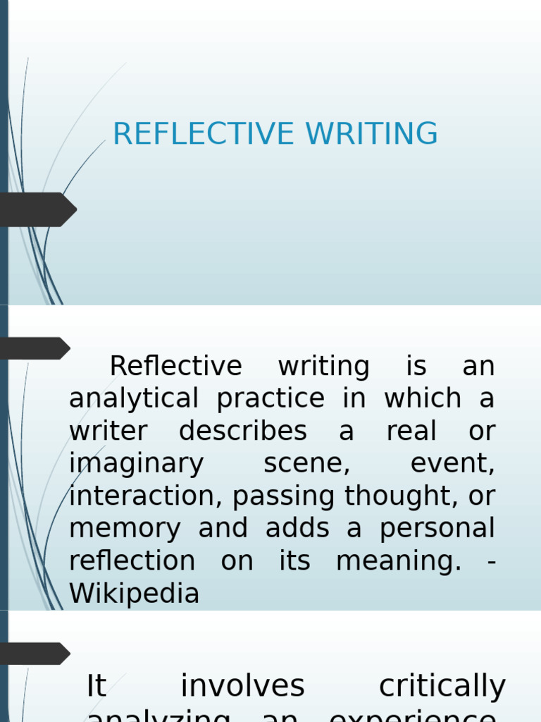 REFLECTIVE WRITING-PPT | PDF