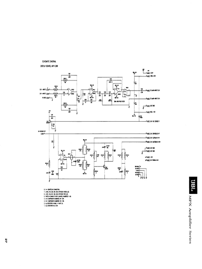 JBL MPX1200 Main-Display-Output Schematics | PDF