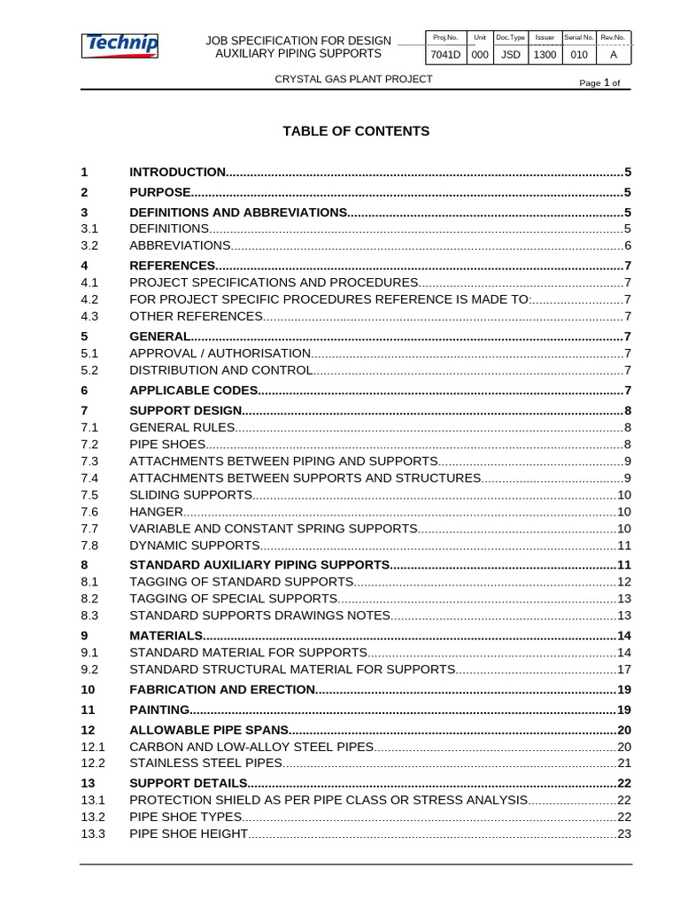 Piping Support | PDF | Pipe (Fluid Conveyance) | Friction