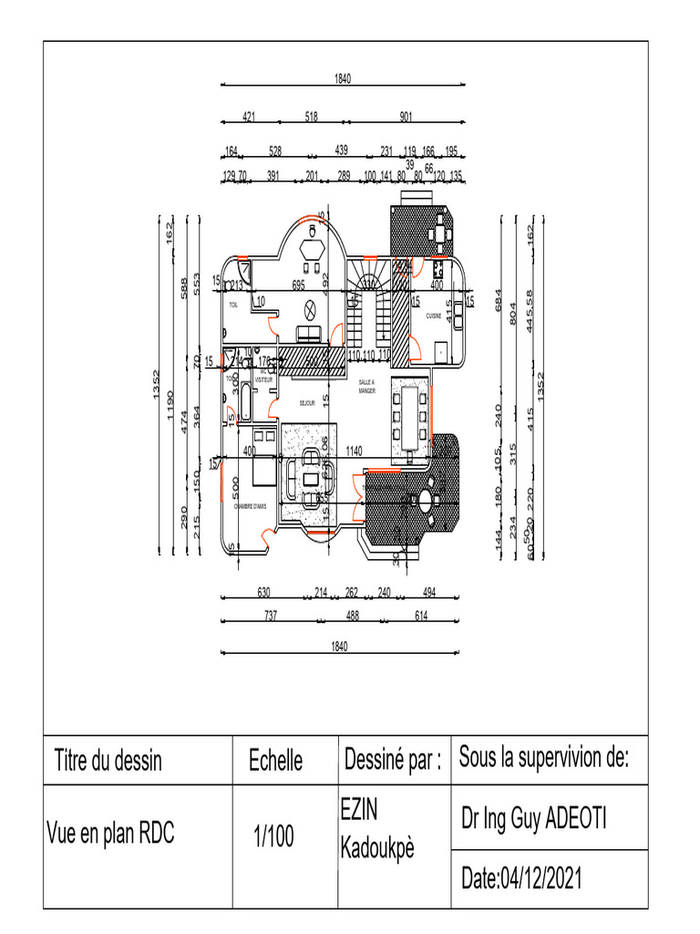 Vue en Plan RDC - 010159 | PDF