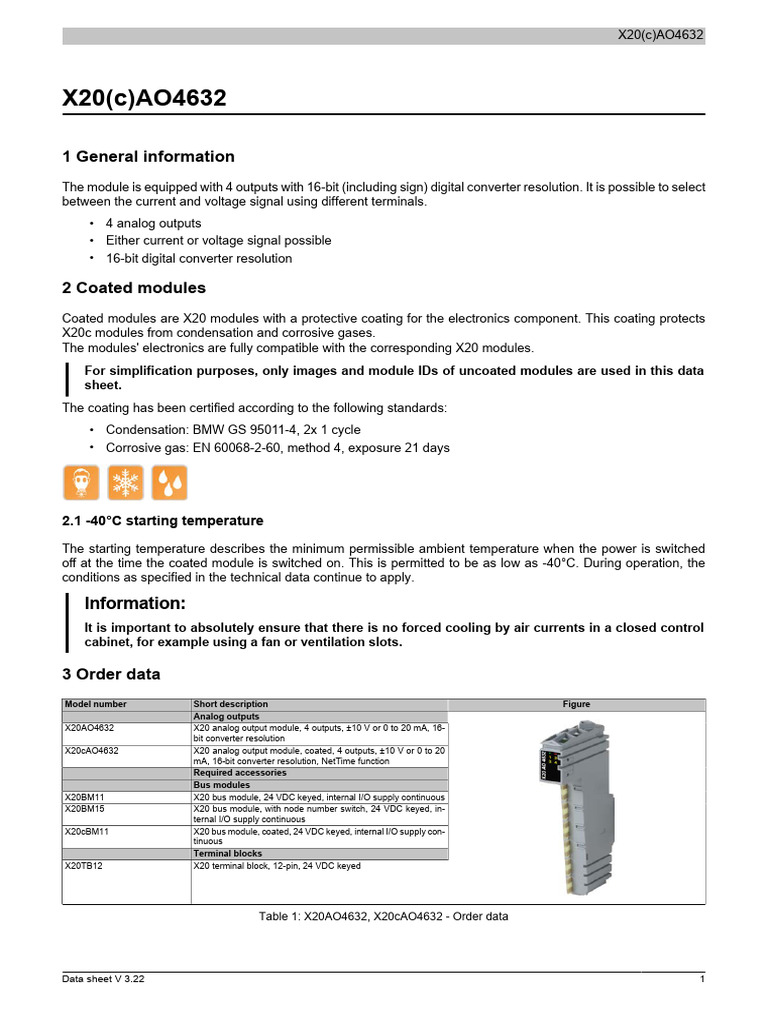 X20ao4632-Eng V3.22 | PDF