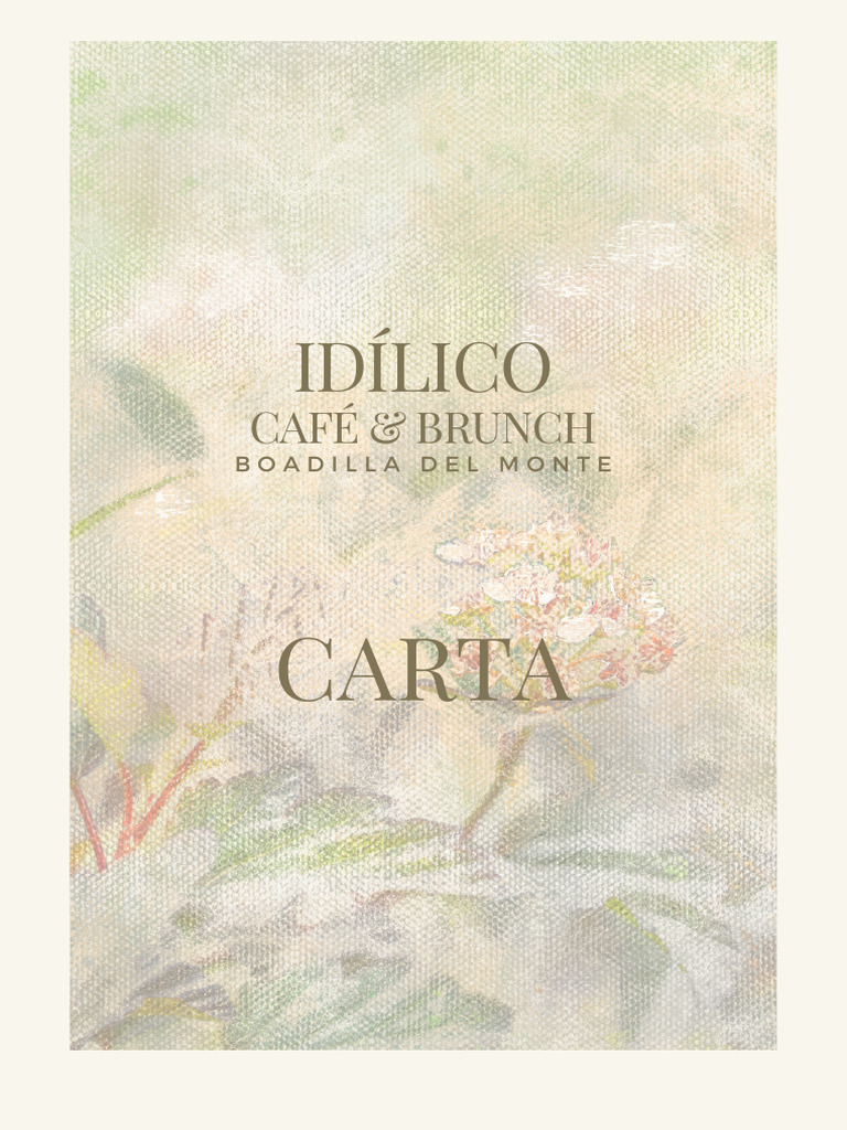 Menú IDILICO CAFÉ & BRUNCH | PDF