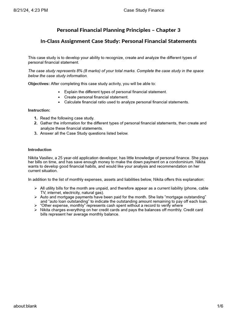 Case-Study-Finance | PDF