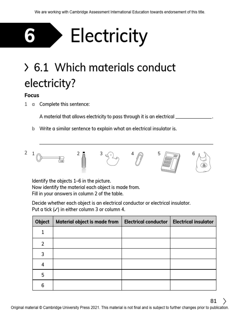 Unit 6 - Science - Stage 4 - Workbook | PDF