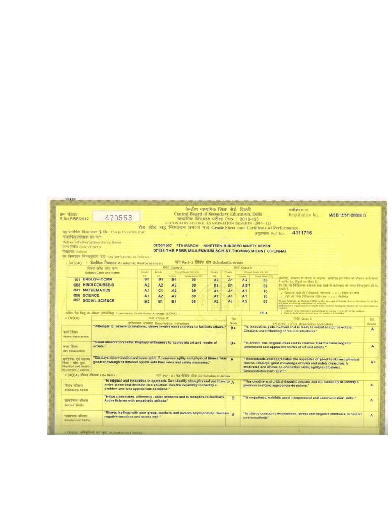 CBSE SSC Percentage Calculation Guide | PDF | Schools | Career & Growth
