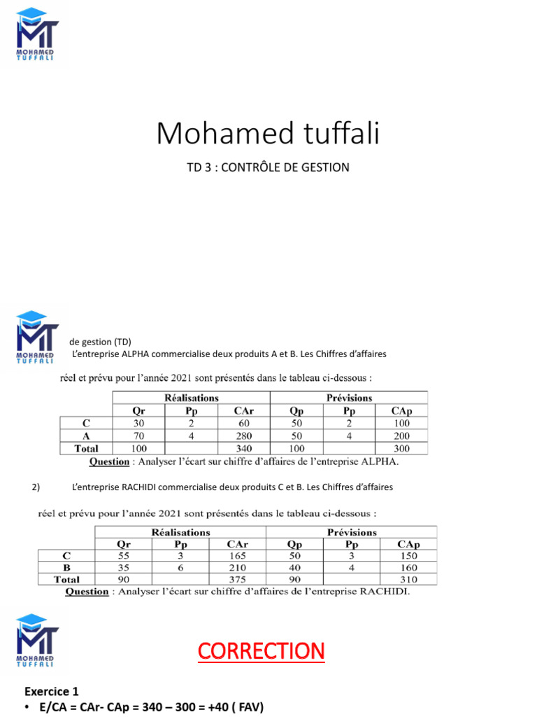 Correction TD Examen | PDF