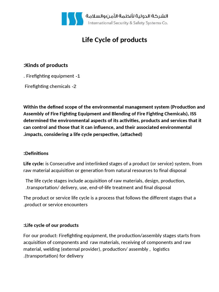 Life Cycle of Products | PDF