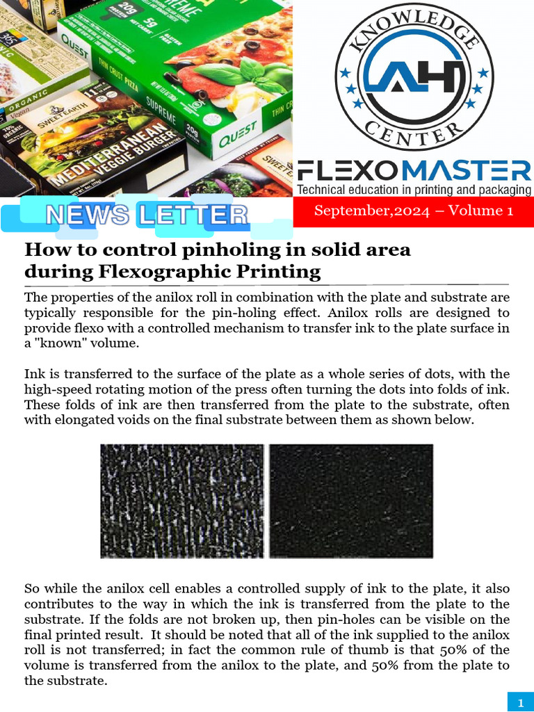 How To Control Pinholing in Solid Area in Flexoprinting | PDF ...