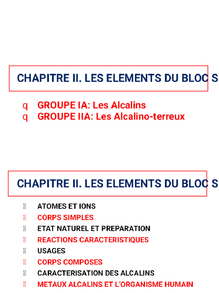 Alcalin Alcalino-Terreux Terreux Carbonides Geologie 2024 Phoenix | PDF