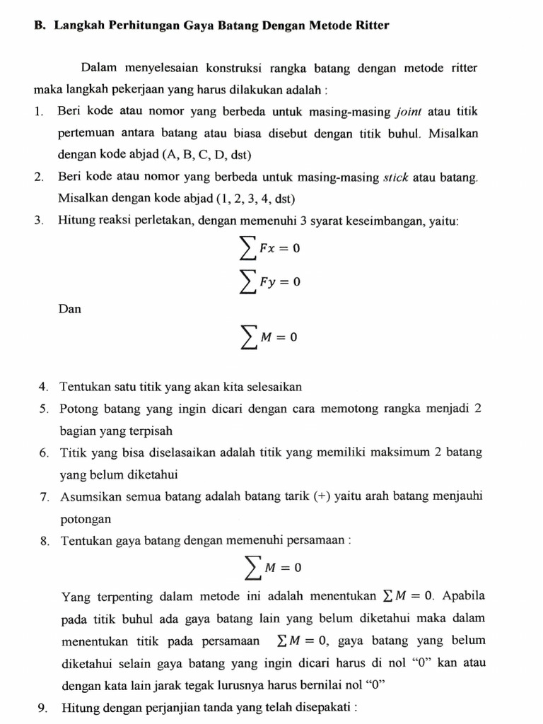 Mekrek I-Metode Ritter | PDF