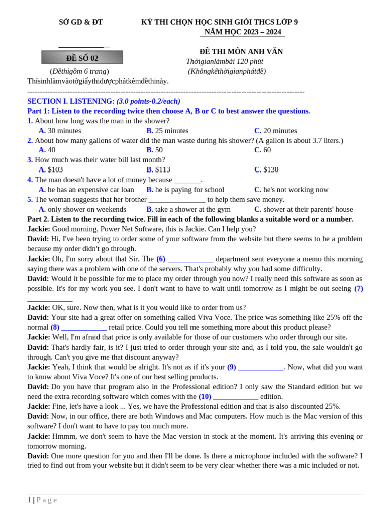 Practice Test 2 | PDF