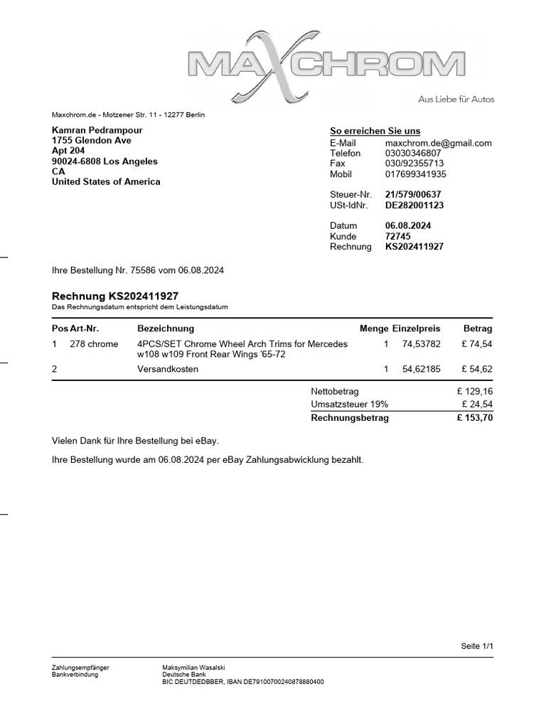Rechnung KS202411927 72745 | PDF