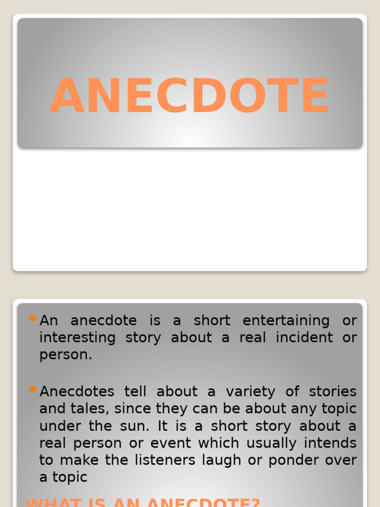 21st Anecdote | PDF