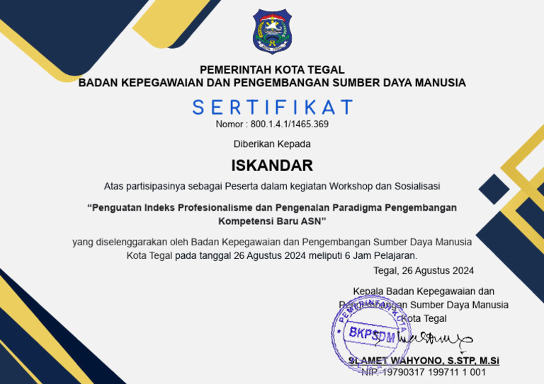 Sert - Workshop - Bangkom ISKANDAR | PDF