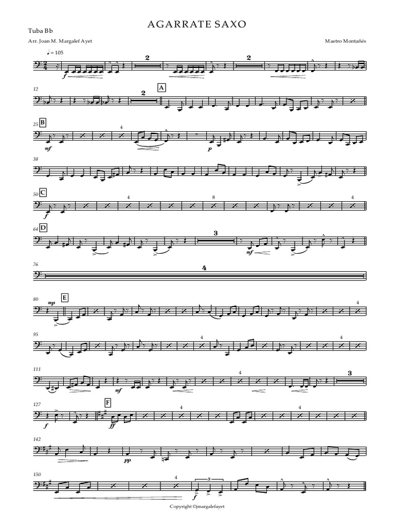 AGARRATE SAXO - Tuba BB | PDF