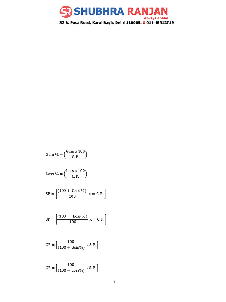 637111656482948214PROFIT and Loss Crash Course | PDF