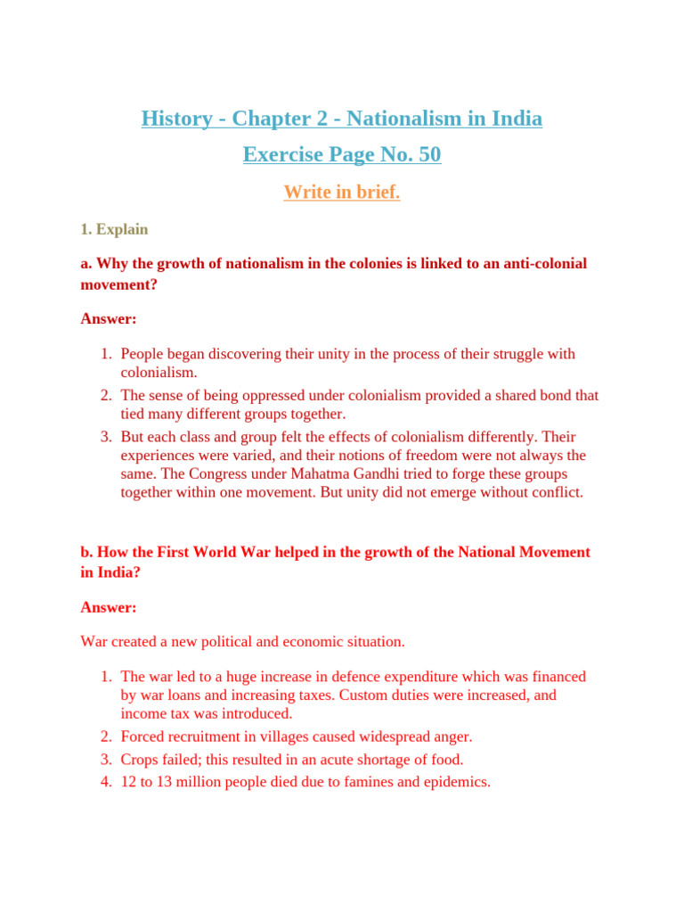 CH 2 Nationalism in India | PDF