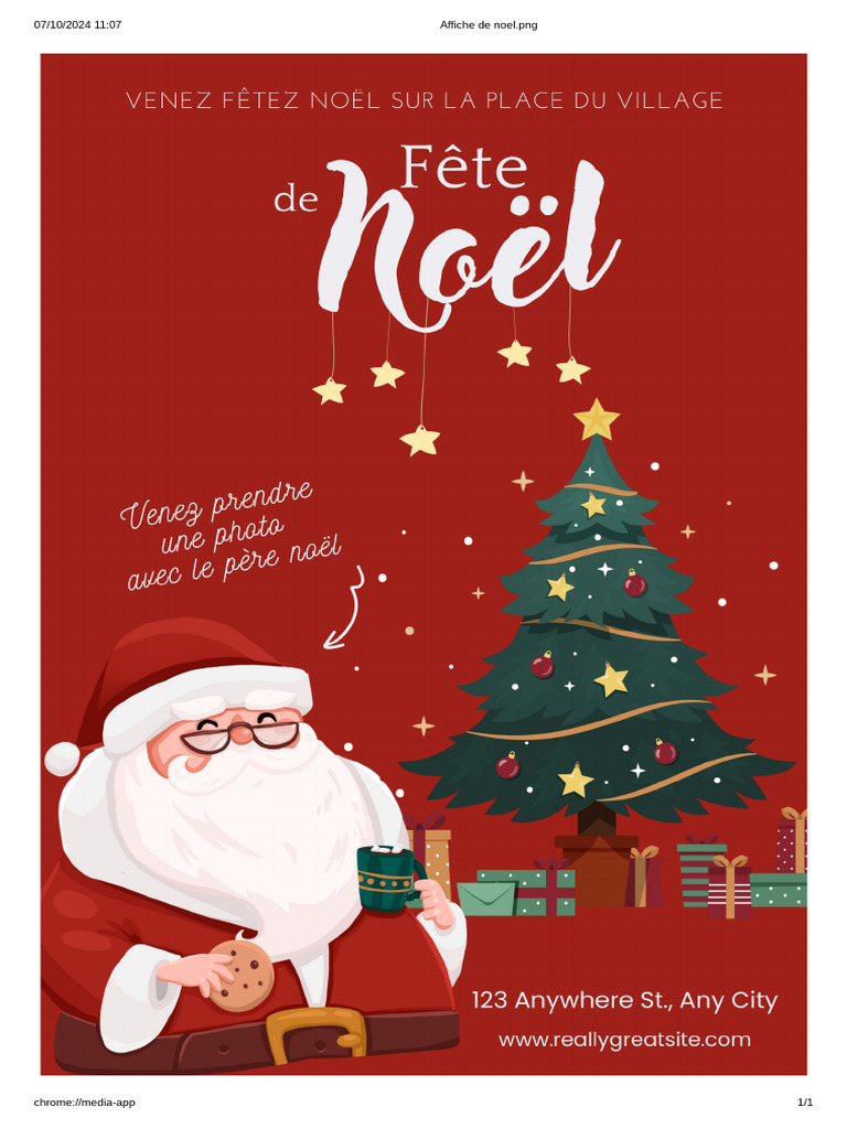 Affiche de Noel - PNG | PDF