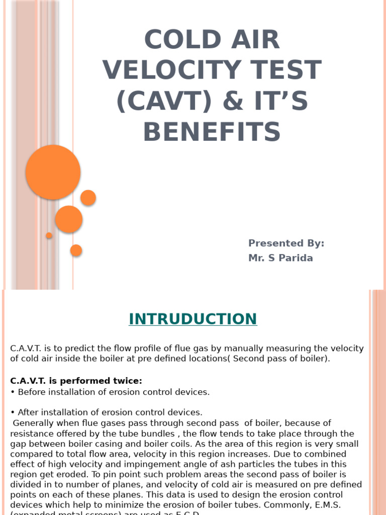 Cold Air Velocity Test (Cavt) & It's Benefits in Boiler Pressure Part | PDF