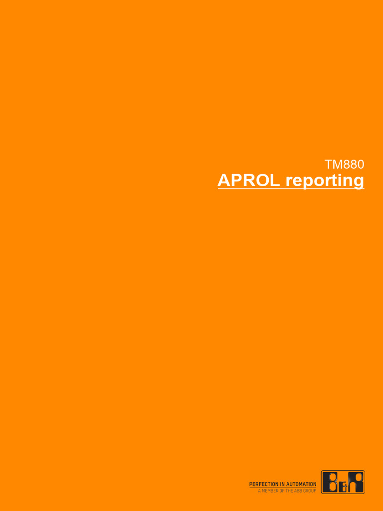 TM880TRE.00-ENG - APROL Reporting | PDF