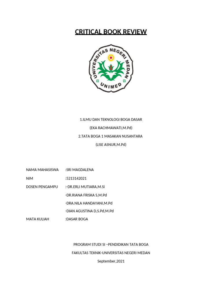 CBR Dasar Boga Sri Magdalena | PDF