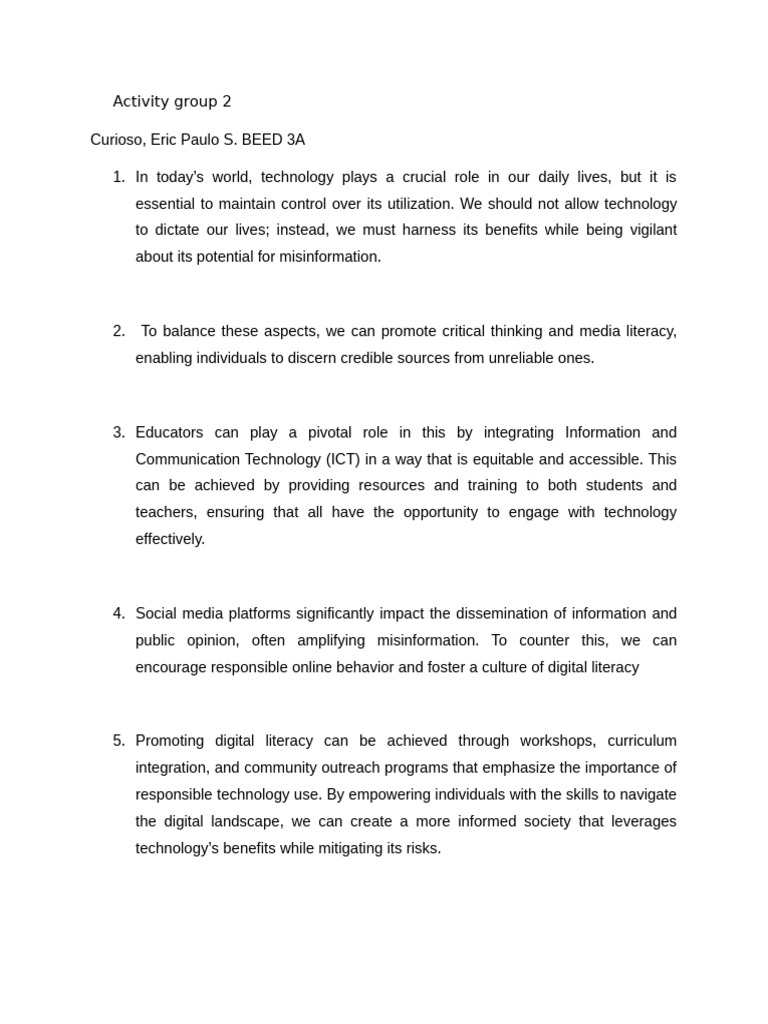 group 2 activity | PDF