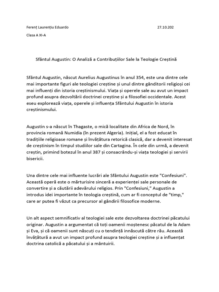 Sfântul Augustin | PDF