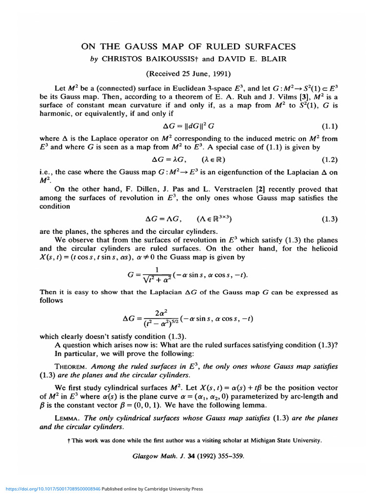 div-class-title-on-the-gauss-map-of-ruled-surfaces-div | PDF