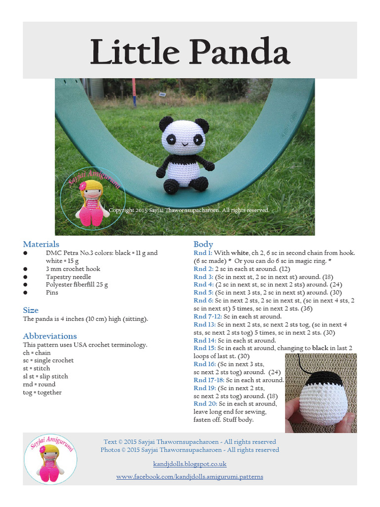 little-panda-free-amigurumi-crochet-pattern-0 | PDF