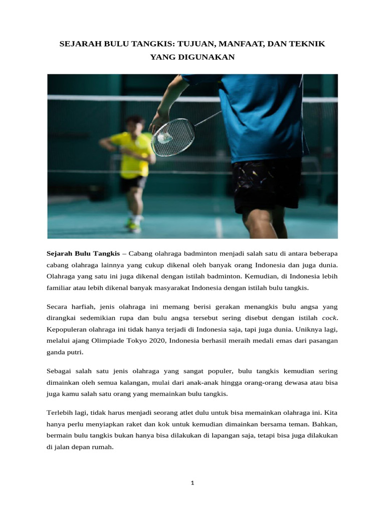 BADMINTON | PDF