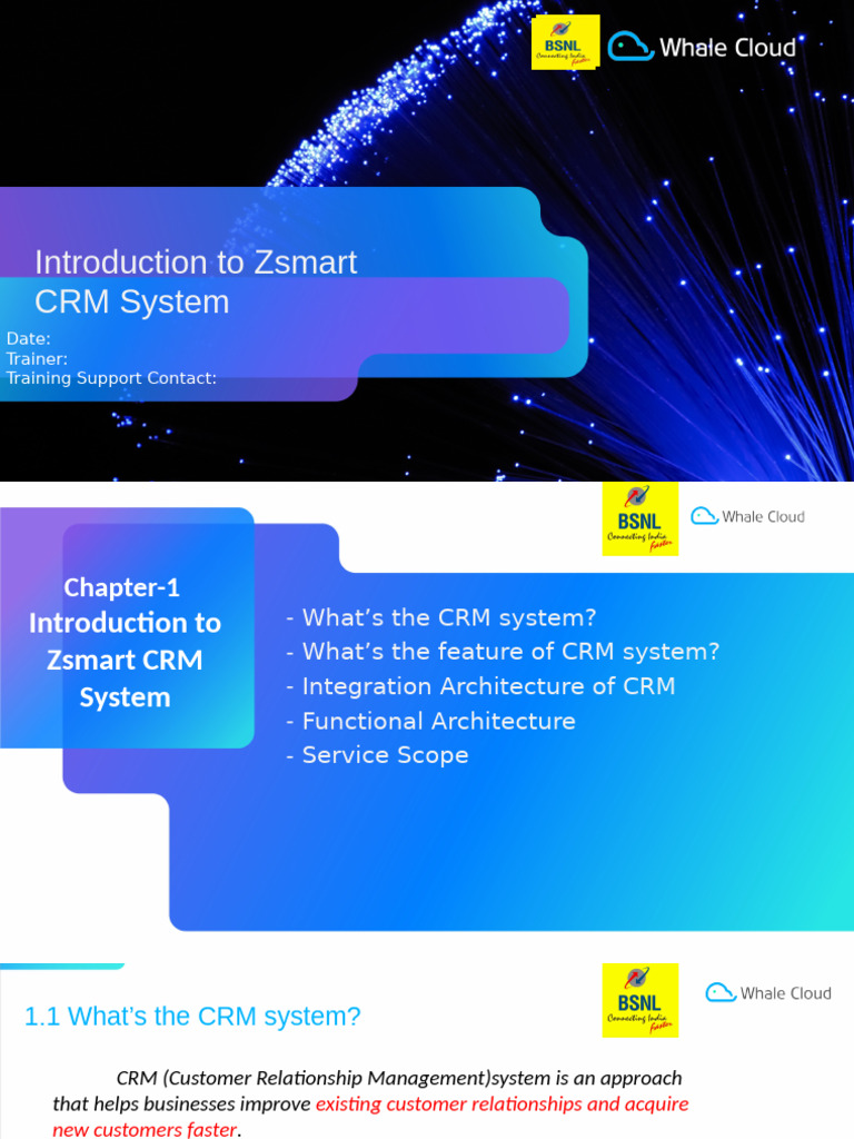 0.introduction To Zsmart CRM System | PDF