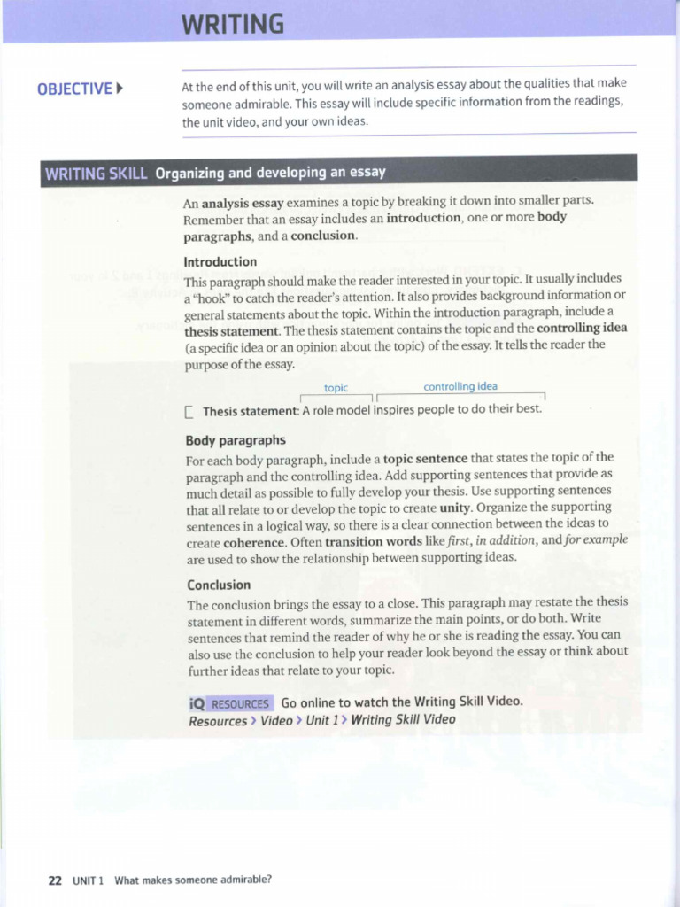 Unit 1 - Writing - Qskills Level 4 | PDF