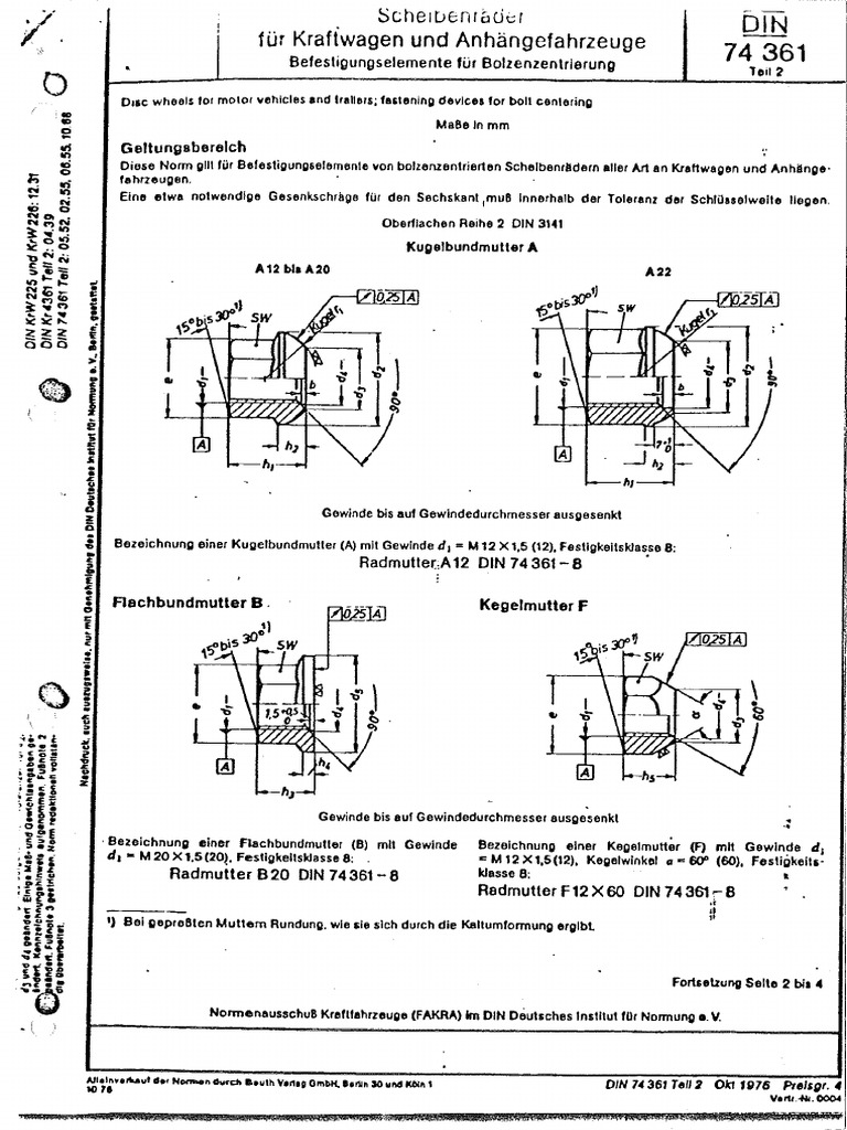 DIN 74361 Teil 2 | PDF