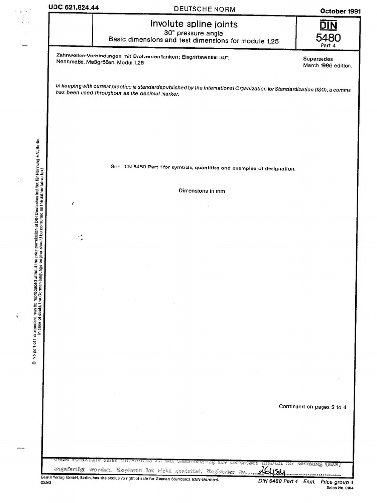 Din 5480 4+1991 | PDF
