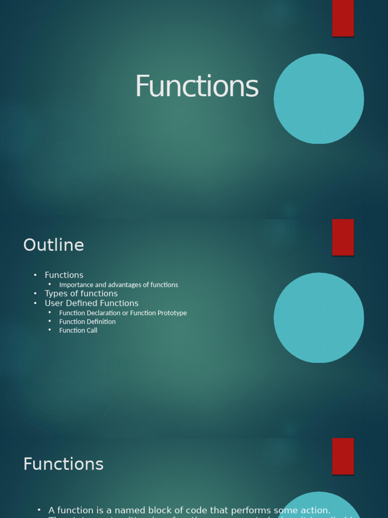functions (part1) | PDF