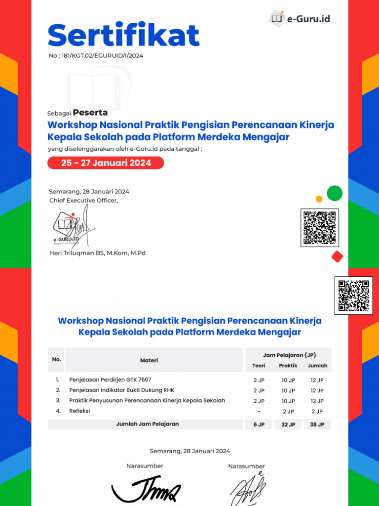 B.1.1 Sertifikat Pelatihan Kamad | PDF