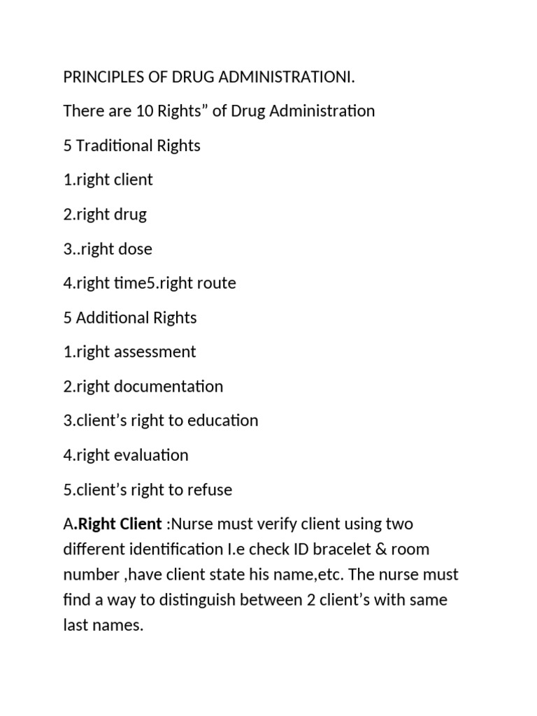 PRINCIPLES OF DRUG ADMINISTRATION | PDF