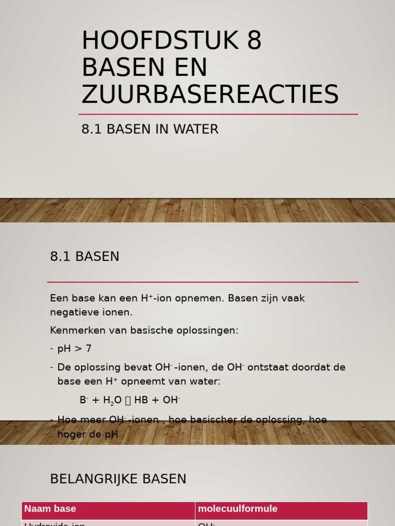 5H 8.1 Basen in Water | PDF