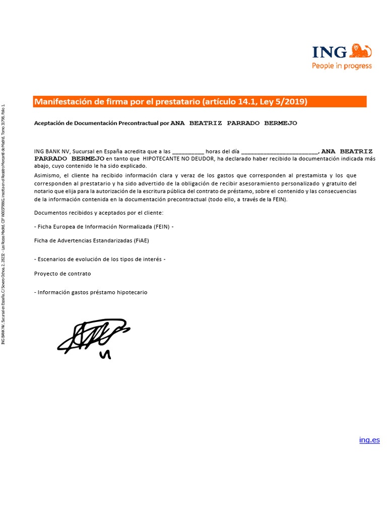 Aceptacion Hipotecante No Deudor (2) | PDF