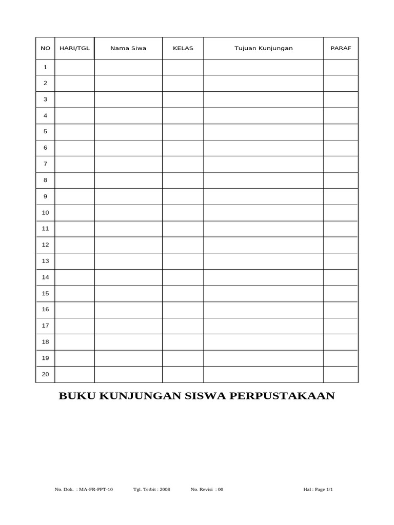 kunjungan siswa | PDF