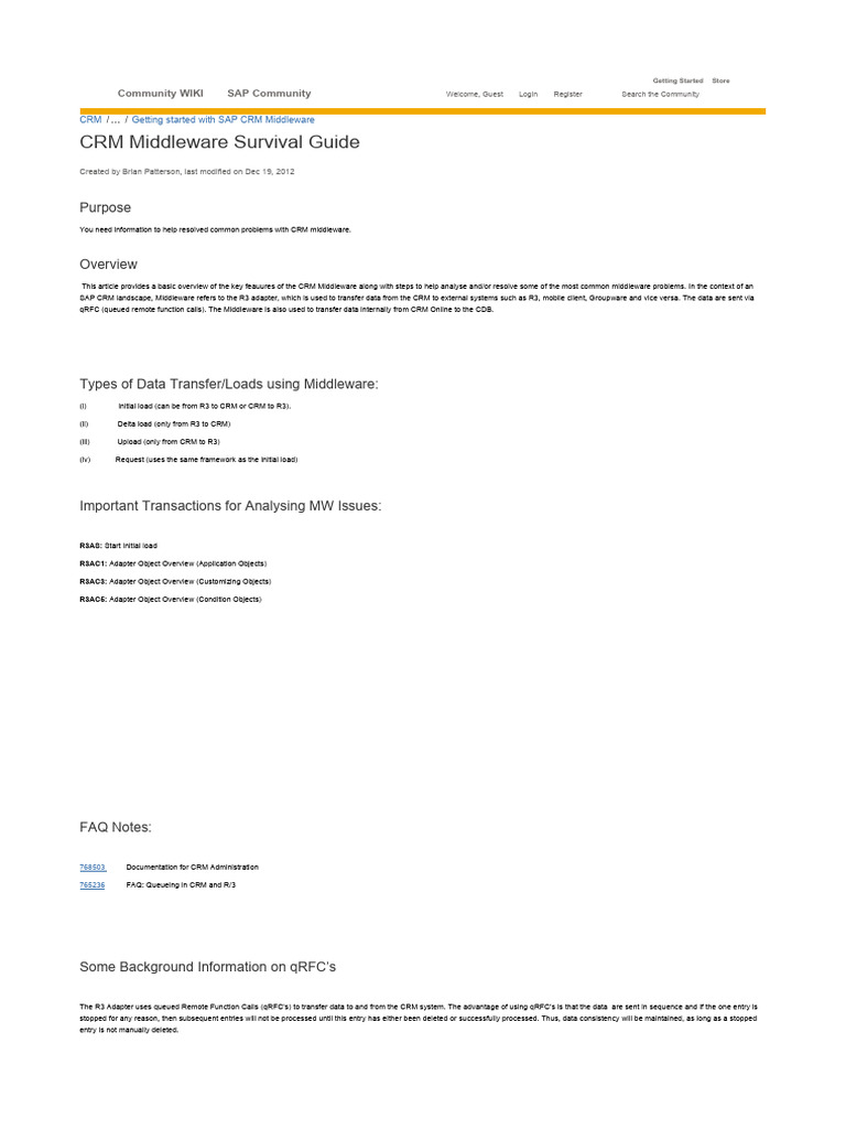 CRM Middleware | PDF